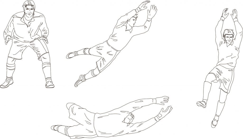 goalkeeper - line art | Tiny Mushroom